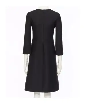 Valentino Garavani Logo Plaque Long-sleeved Dress