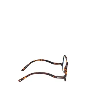 TOM FORD Square Frame Eyeglasses With Logo Detail - White