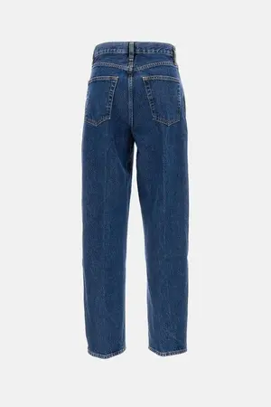 FRAME Button Detailed Straight Leg Jeans - Blue