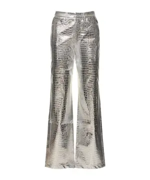 ROTATE BY BIRGER CHRISTENSEN Textured Metallic Viscose Pants