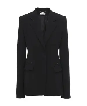 Chloé Bell-shaped Wool Blazer With Studded Pockets