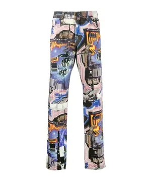 DIESEL® Allover Print Straight-leg Jeans