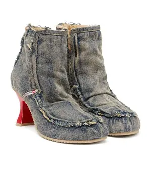 DIESEL® D-woodstock Ankle Boots With Zipper Closure - Gray