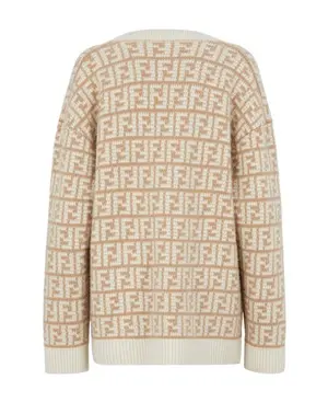 Fendi Ff Crocheted Cashmere Cardigan