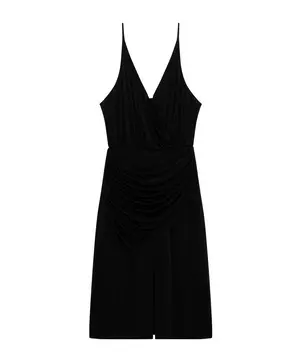 IRO PARIS Draped Slip Dress With Front Slit