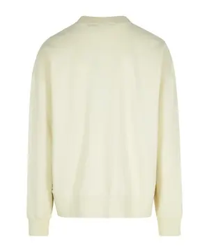 Palm Angels Logo Printed Crewneck Sweatshirt - Cream
