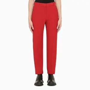 Alexander McQueen High-waist Tailored Trousers - Red