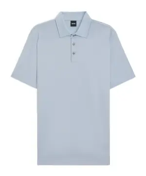 Men's Light Blue Shorts Polos