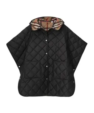 Burberry Quilted Hooded Cape