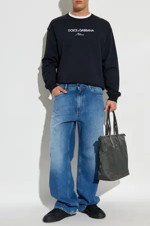 Dolce & Gabbana Logo-embroidered Cotton Sweatshirt