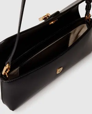 Stella McCartney Ryder Pochette Lock Charm Shoulder Bag - Black