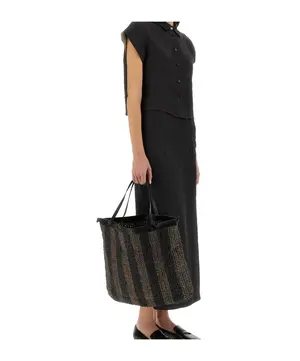 ALYSI Side-slit Midi Skirt