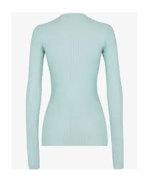 Fendi Color Blocked Ribbed Knit Top