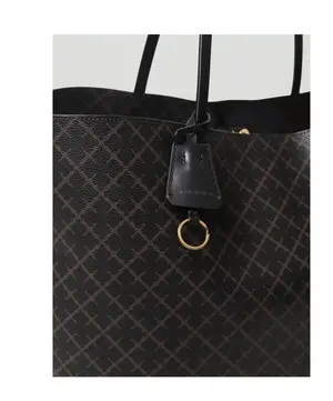 BY MALENE BIRGER Abi Geometric Printed Tote Bag - Black