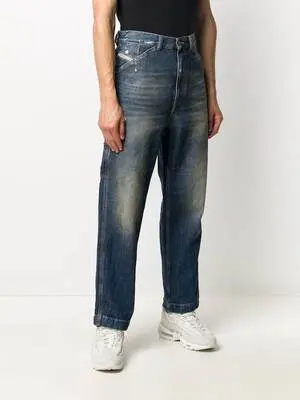 DIESEL® Straight-leg Vintage Effect Jeans - Blue