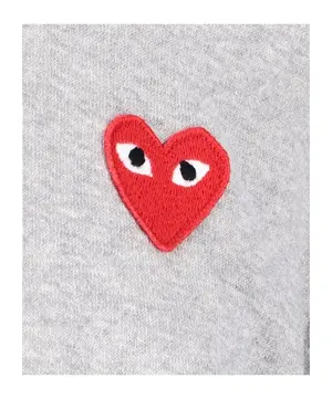 Comme Des Garçons Heart Patch Hoodie - White