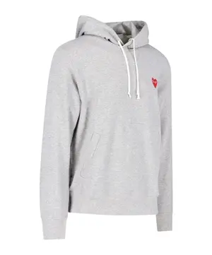 Comme Des Garçons Heart Patch Hoodie - White