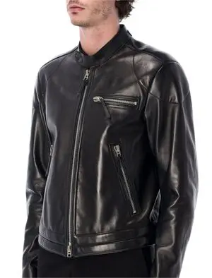 TOM FORD Zipped Leather Biker Jacket