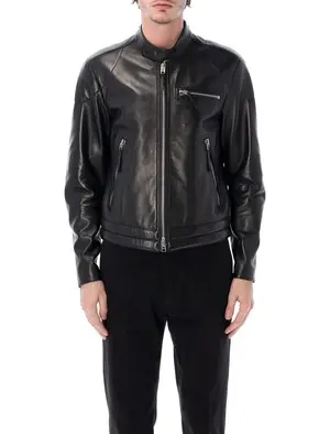 TOM FORD Zipped Leather Biker Jacket
