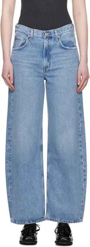 AGOLDE Jeans With Belt Loops And Multiple Pockets - Blue