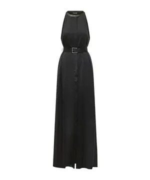 TOM FORD Sleeveless Satin Maxi Dress - Black