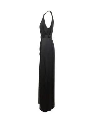 TOM FORD Sleeveless Satin Maxi Dress - Black