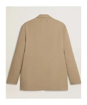 GOLDEN GOOSE Single Breasted Striped Blazer - Beige