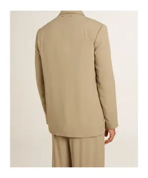 GOLDEN GOOSE Single Breasted Striped Blazer - Beige