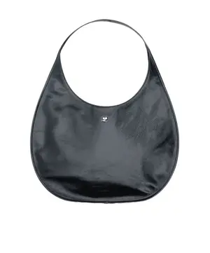 COURREGES Courrèges Naplack Top Handle Tote Bag - Black