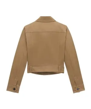 Saint Laurent Belted Cropped Jacket - Beige