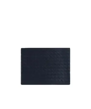 Bottega Veneta Intrecciato Half Zip Pouch - Black