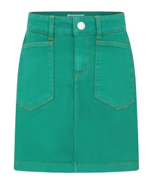 Kenzo Denim Skirt With Embroidered Detail
