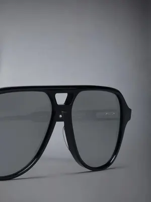 Thom Browne Shiny Acetate Aviator Sunglasses