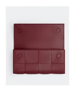 Bottega Veneta Intrecciato Flap Wallet - Red