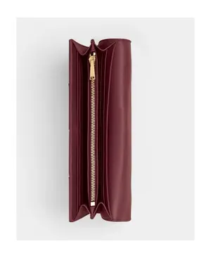 Bottega Veneta Intrecciato Flap Wallet - Red