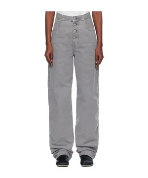 MAISON MARGIELA Logo Patch Straight Leg Jeans