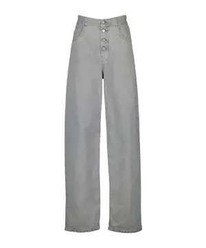 MAISON MARGIELA Logo Patch Straight Leg Jeans