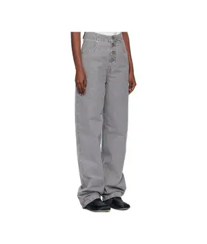 MAISON MARGIELA Logo Patch Straight Leg Jeans