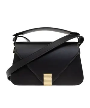 LANVIN Flap Shoulder Bag With Gold Tone Clasp