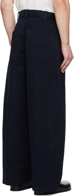 Studio Nicholson High-waisted Wide-leg Trousers - Black
