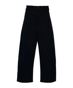 Studio Nicholson Sorte High-waisted Wide-leg Trousers - Black