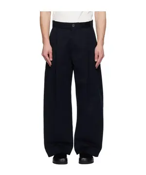 Studio Nicholson Sorte High-waisted Wide-leg Trousers - Black