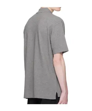Maison Kitsuné Lapel Short Sleeve Polo Shirt - Gray