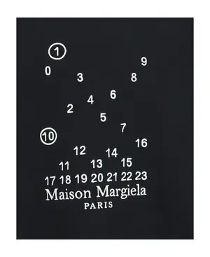MAISON MARGIELA Logo Hooded Sweatshirt - Black