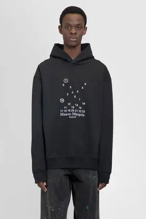 MAISON MARGIELA Logo Hooded Sweatshirt - Black