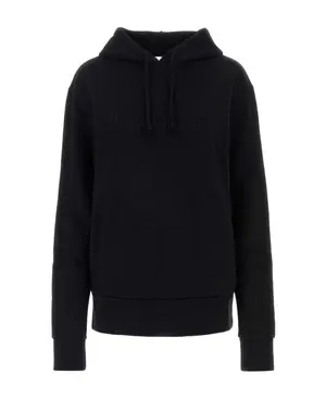 J.W.ANDERSON Logo Embroidered Cotton Hoodie - Black