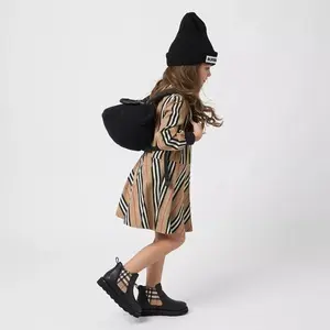 Burberry Signature Print Long Sleeve Dress