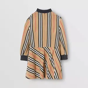 Burberry Signature Print Long Sleeve Dress