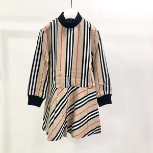 Burberry Signature Print Long Sleeve Dress