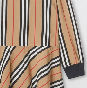 Burberry Signature Print Long Sleeve Dress